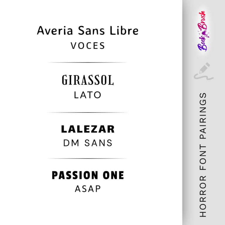 12 Genre Font Pairings for Graphics and Book Covers (with 45+ font ...