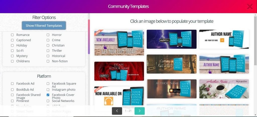 Create An Eye-Catching Author Facebook Cover Image With Book Brush ...